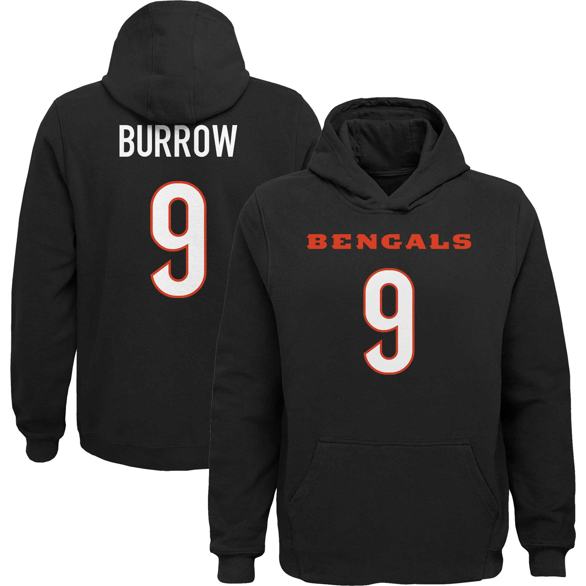 Youth Joe Burrow Black Cincinnati Bengals Mainliner Player Name ...