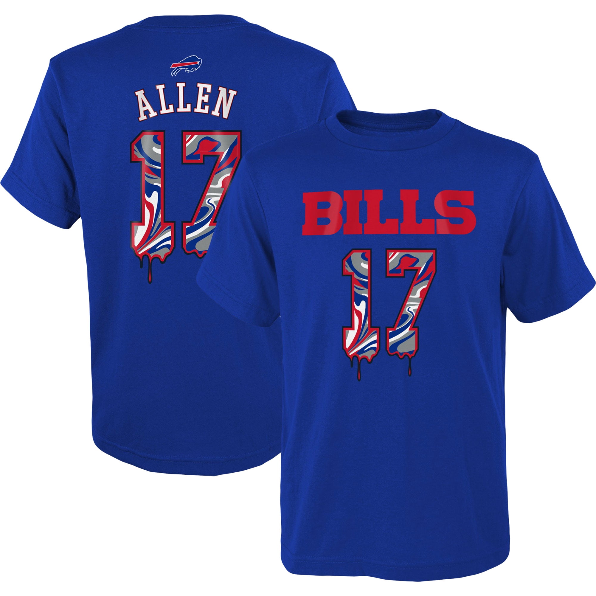 Youth Josh Allen Royal Buffalo Bills Mainliner Drip Player Name ...