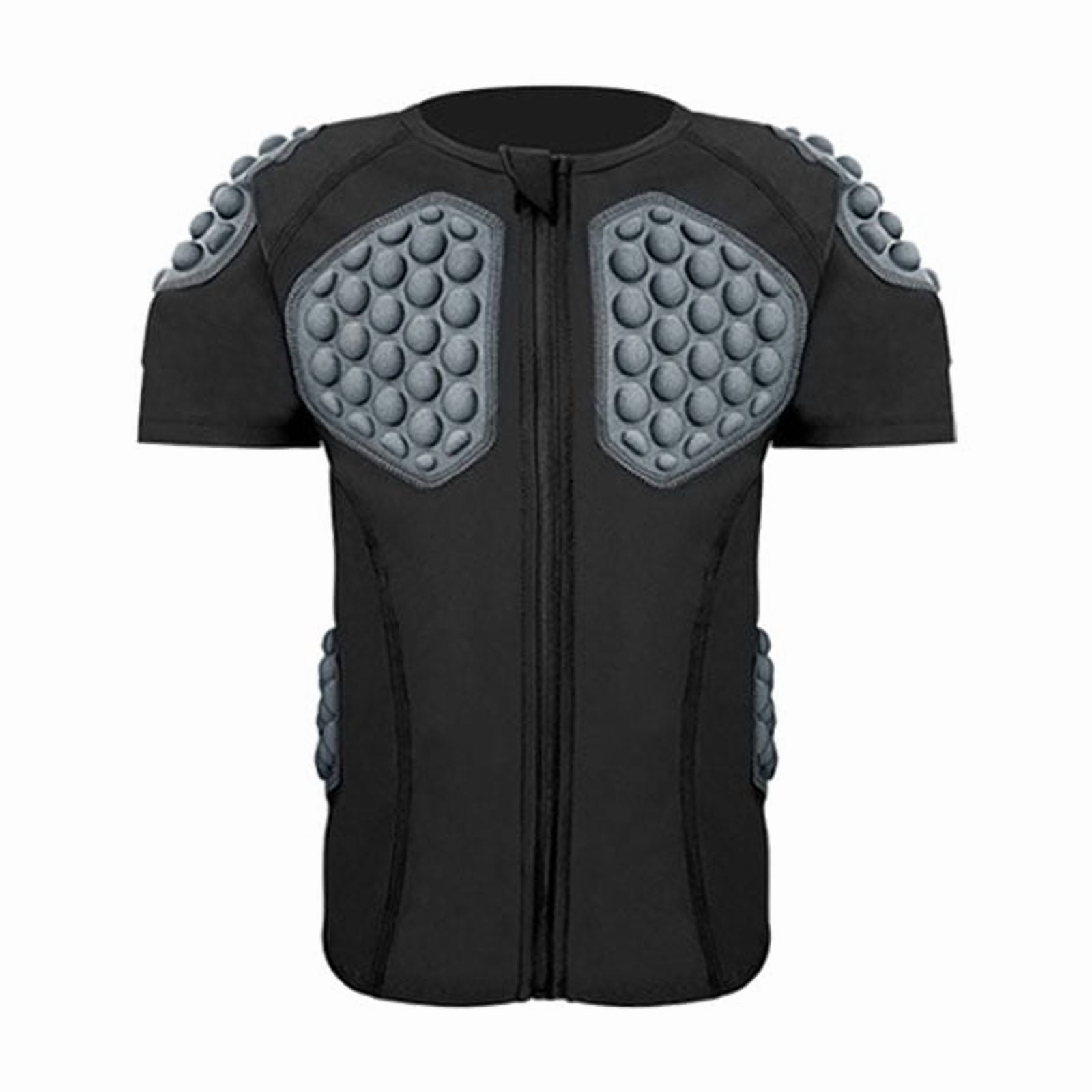 Youth Kid's Padded Compression Shirt Rib Chest Protector Pad Shirt ...