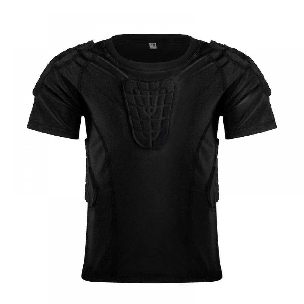 Youth Kids Boys Padded Compression Shirt Chest Protector Parkour ...