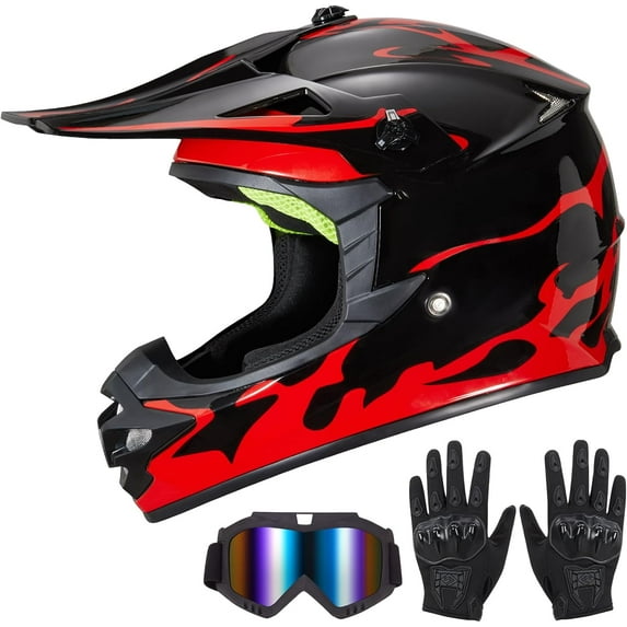 Youth Kids Dirt Bike Helmet for Boys & Girls,F001 Full Face Motorcycle ...