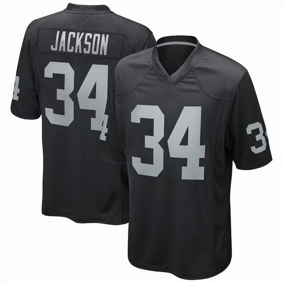 Youth Las Vegas Jackson 34 Black Sports Player Game Stitched Name ...