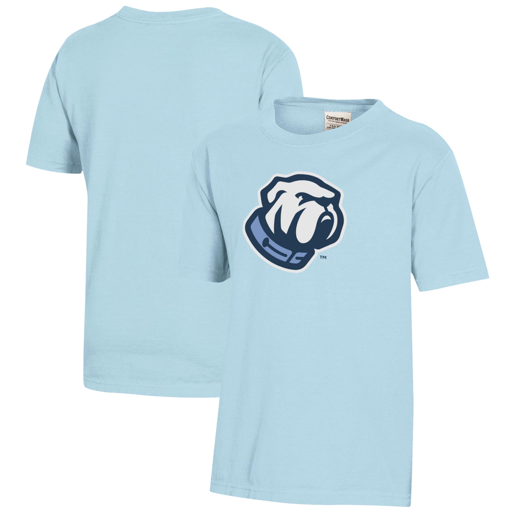 Youth Light Blue Citadel Bulldogs Logo Comfort Wash T-Shirt - Walmart.com