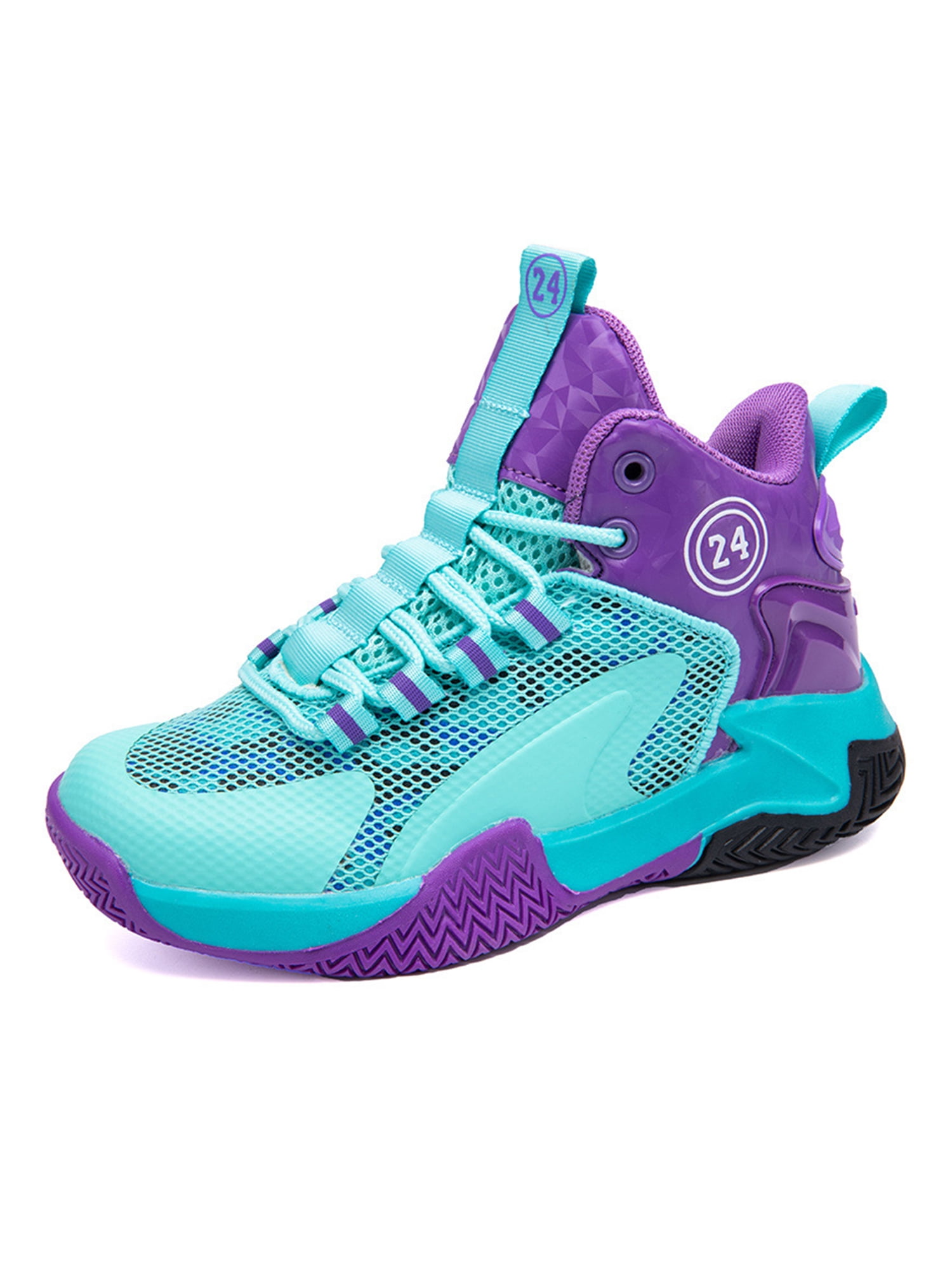 Youth Lightweight Basketball Shoes, High-Top Sneakers for Boy Comfort ...