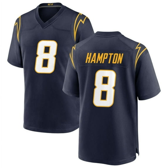 Youth Los Angeles C Hampton 8 Navy Sports Player Game Stitched Name ...