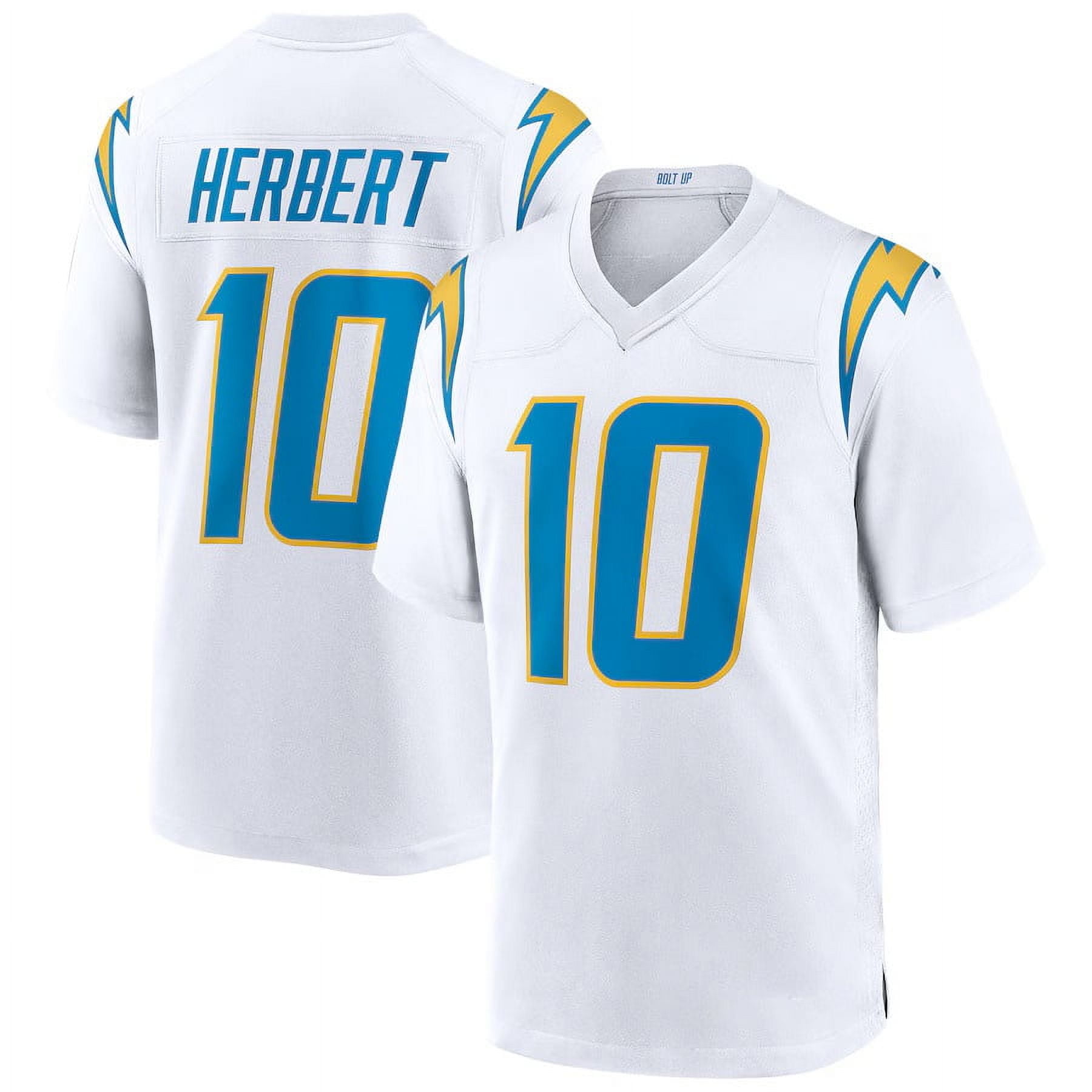 Youth Los Angeles C Herbert 10 White Sports Player Game Stitched Name ...
