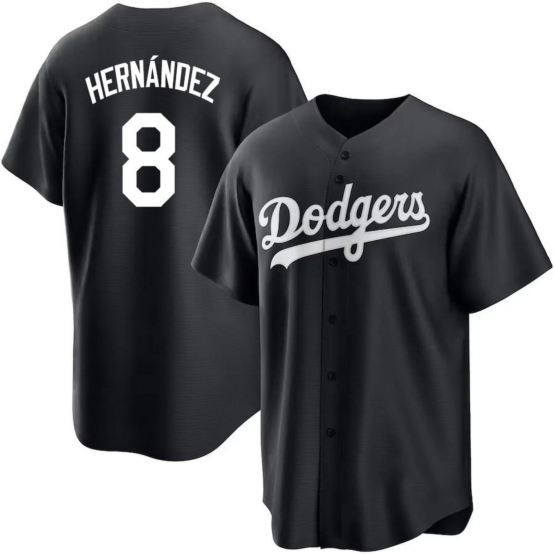 Youth Los Angeles D Hernandez 8 Black Replica Player Tops Stitched ...