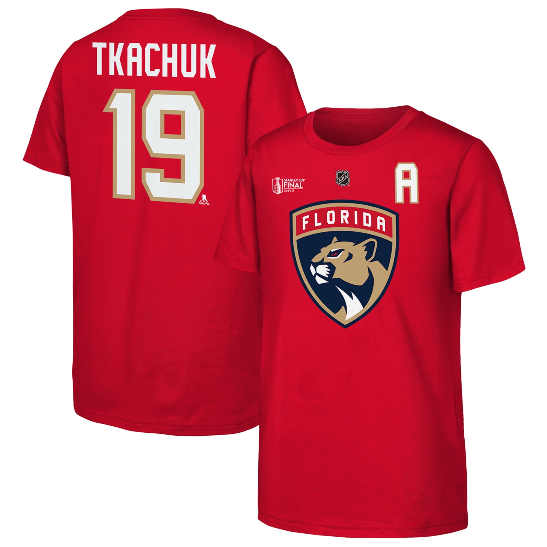 Youth Matthew Tkachuk Red Florida Panthers 2024 Stanley Cup Final Name ...