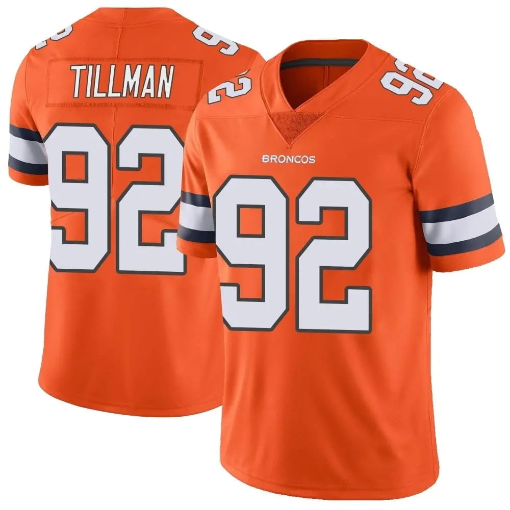 Youth Men Broncos American Football Jersey Shirt Dondrea Tillman #92 ...