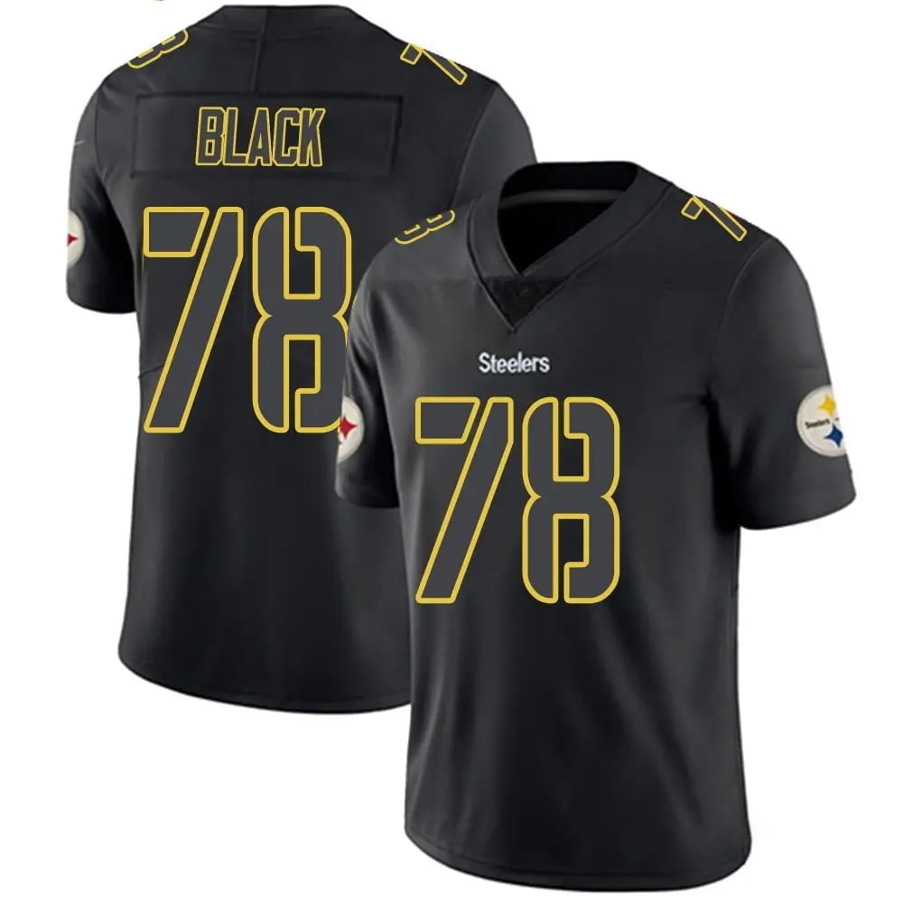 Youth Men Steelers Yahya Black #78 Jersey American Football Player Name ...