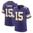 Youth Minnesota Turner 15 Purple Alternate Sports Player Game Stitched ...