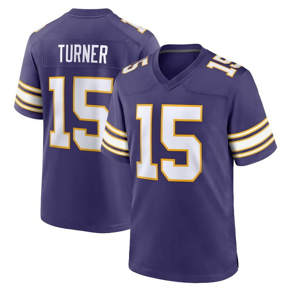 Youth Minnesota Turner 15 Purple Alternate Sports Player Game Stitched ...