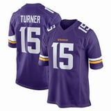 Youth Minnesota Turner 15 Purple Sports Player Game Stitched Name ...