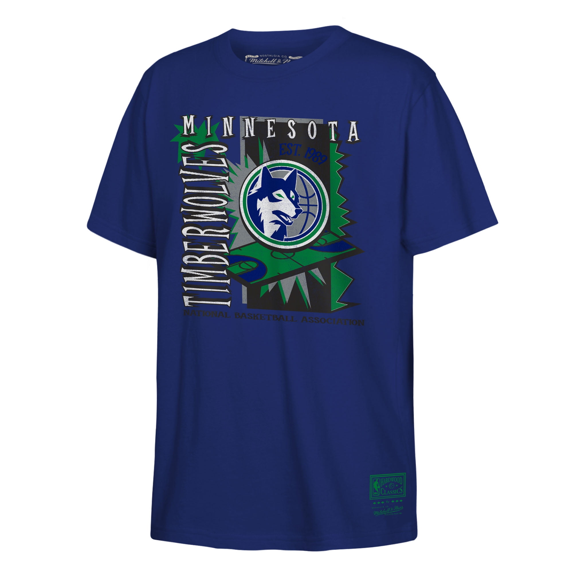 Youth Mitchell & Ness Navy Minnesota Timberwolves Retro '90s Poster T ...