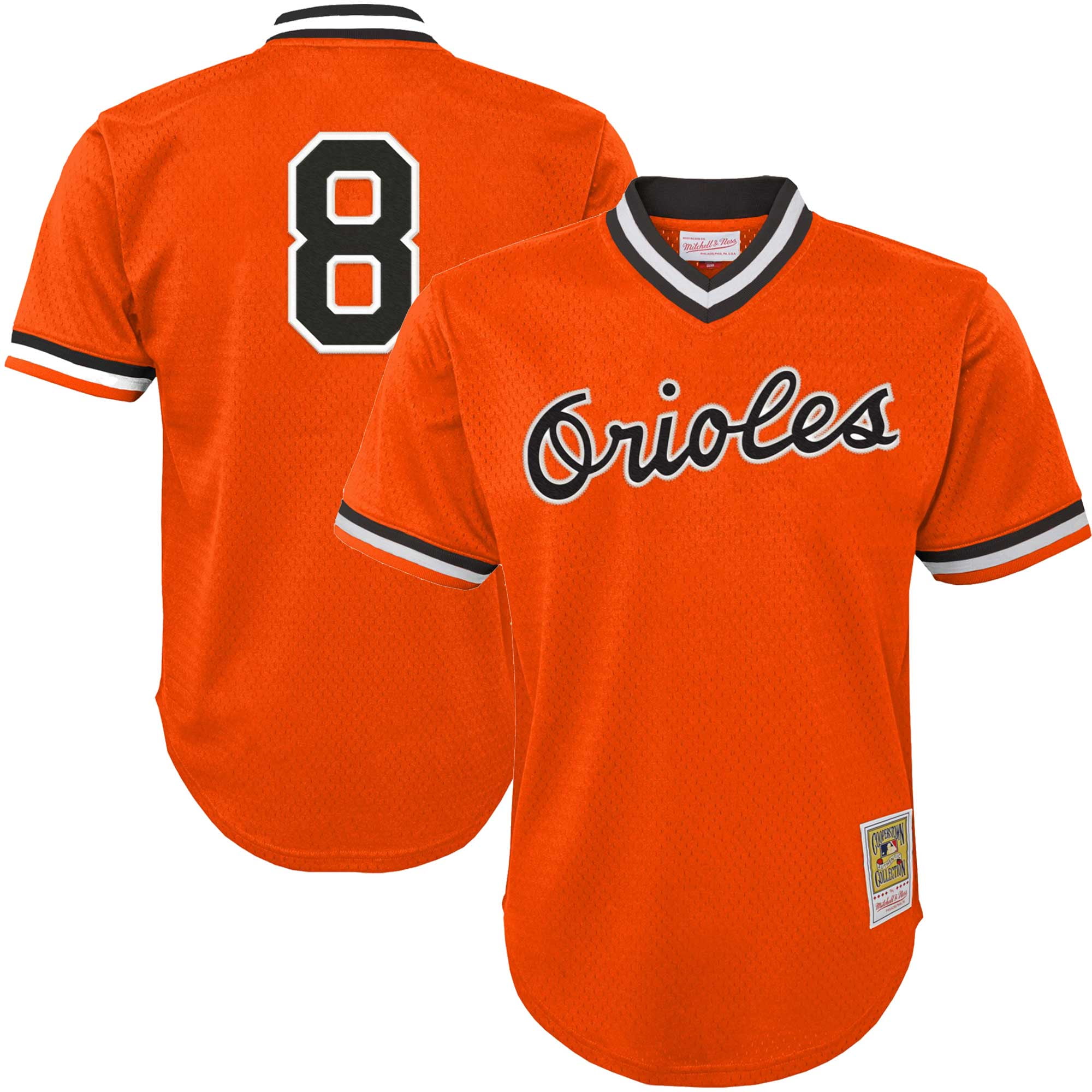 Youth Mitchell & Ness Cal Ripken Jr. Orange Baltimore Orioles ...