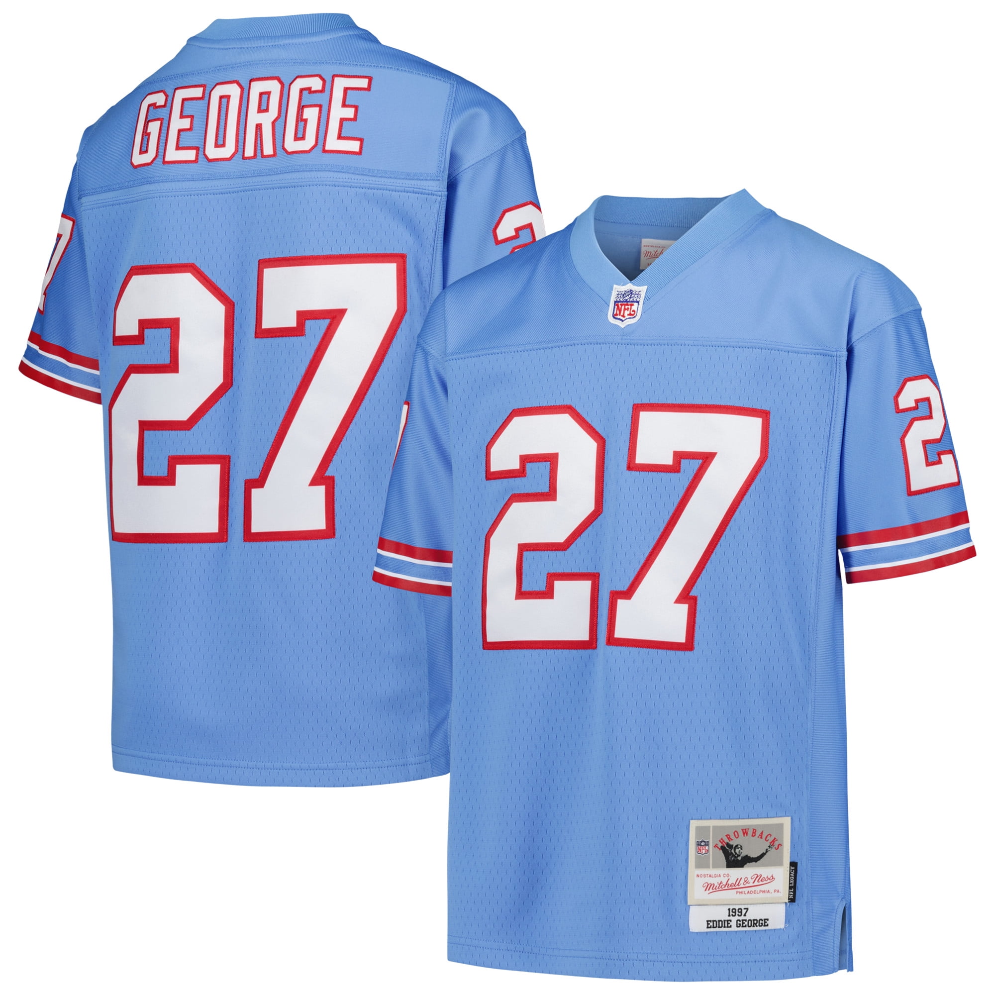 Mitchell Ness Youth Legacy Jersey Houston Oilers 1997 Eddie George ...
