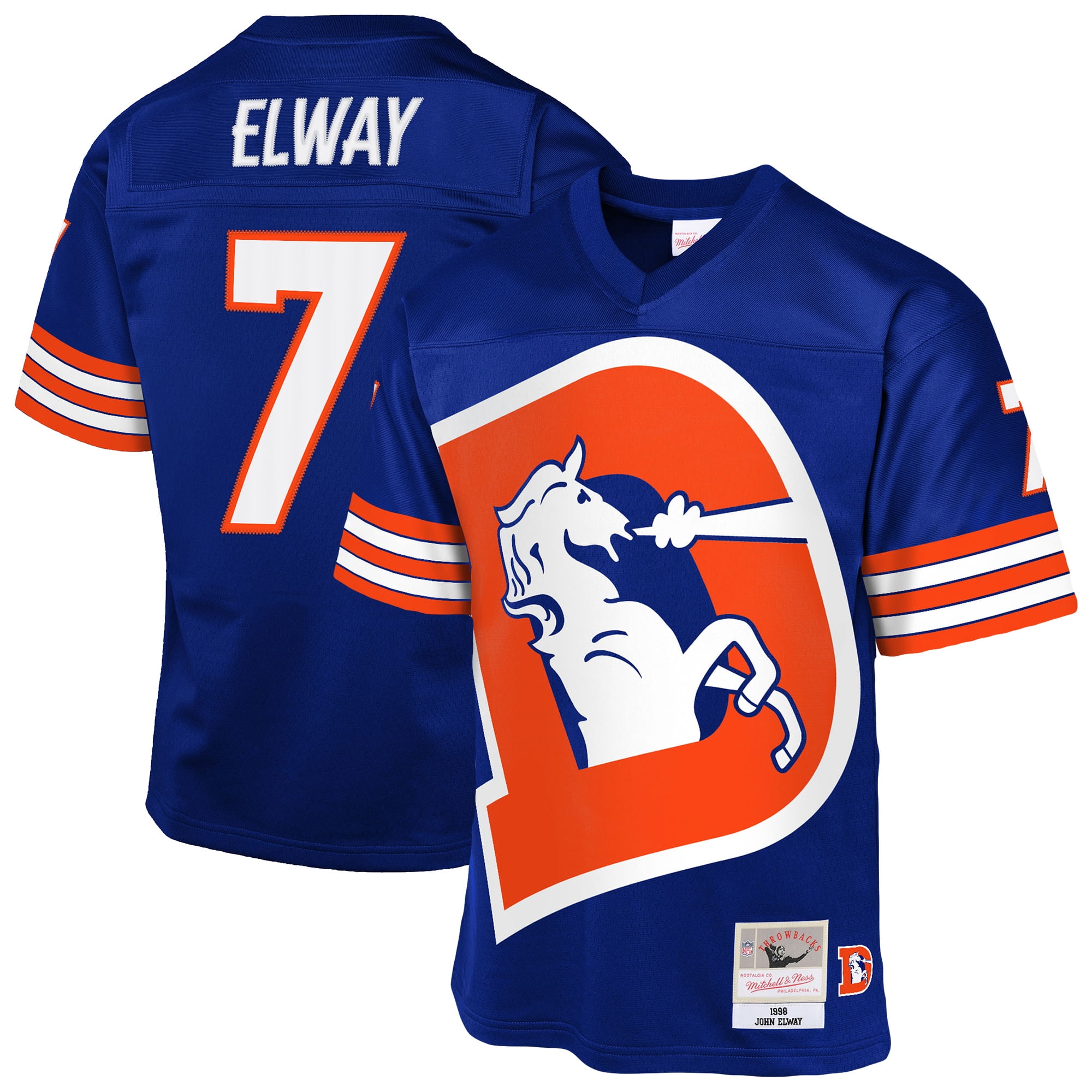 Youth-Mitchell & Ness John Elway Royal Denver Broncos 1998 Throwback ...