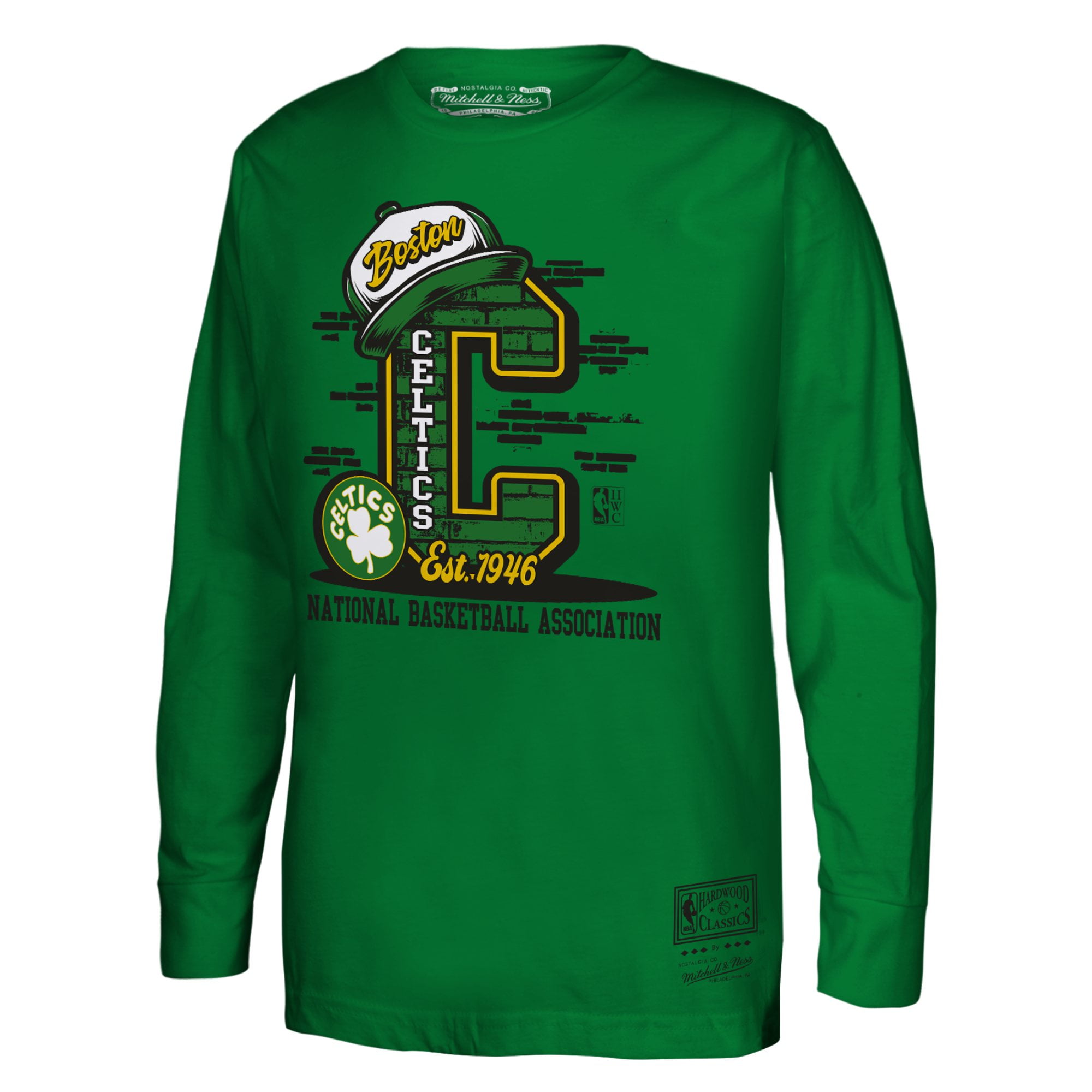 Youth Mitchell & Ness Kelly Green Boston Celtics Hardwood Classics ...