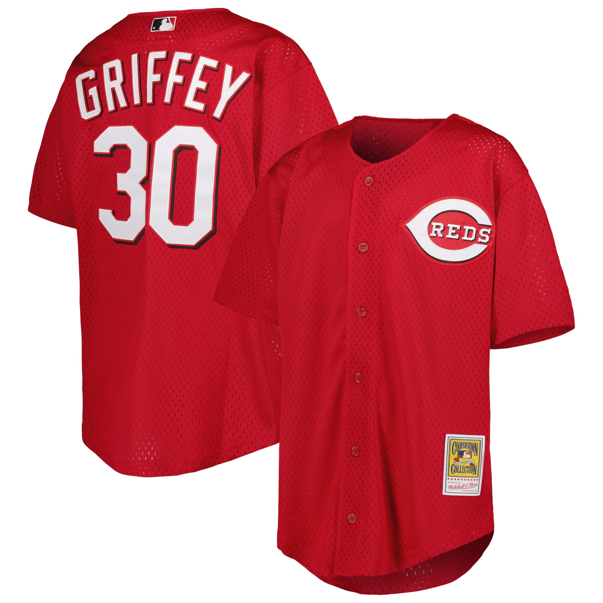 Youth Mitchell & Ness Ken Griffey Jr. Red Cincinnati Reds Cooperstown ...