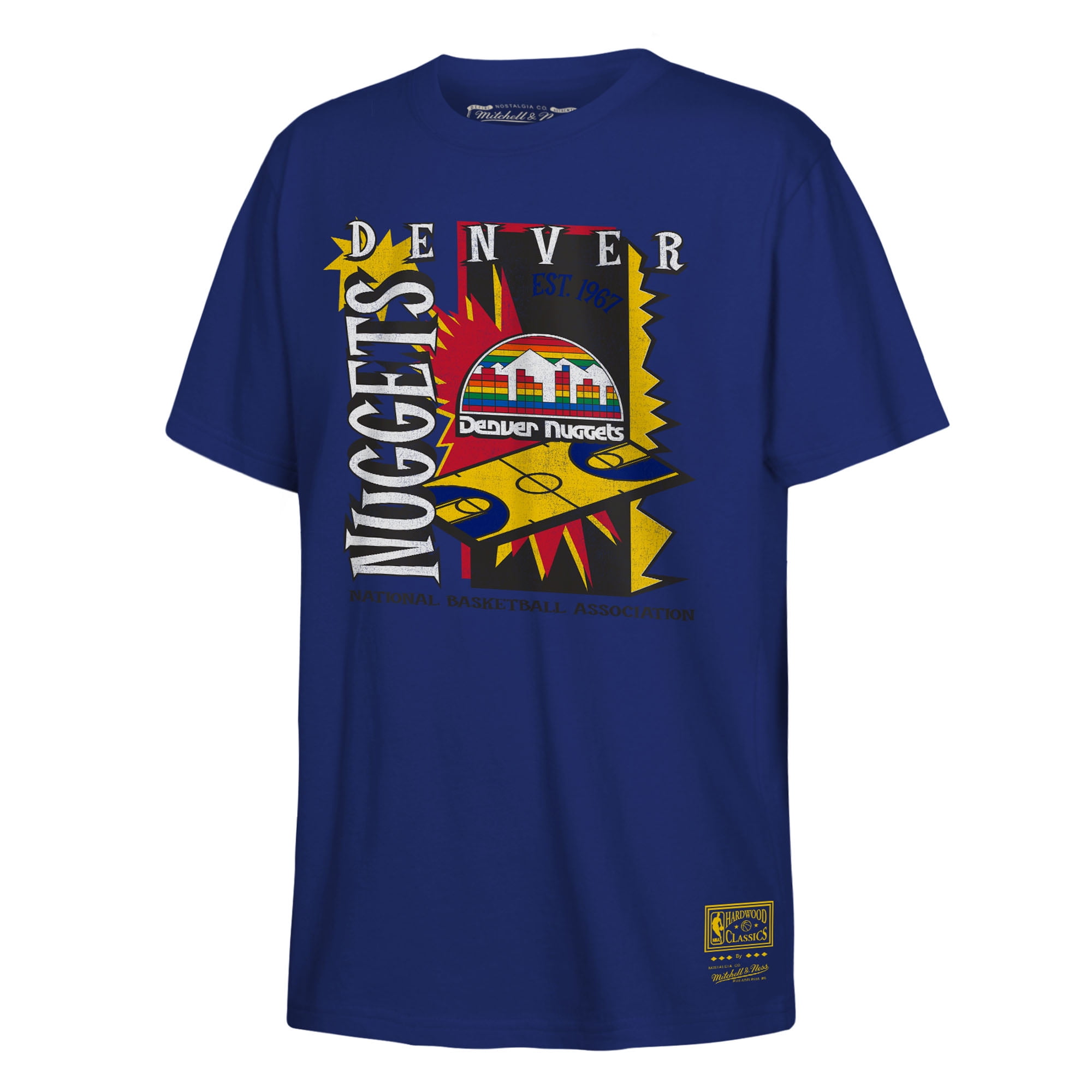 Youth Mitchell & Ness Royal Denver Nuggets Retro '90s Poster T-Shirt ...