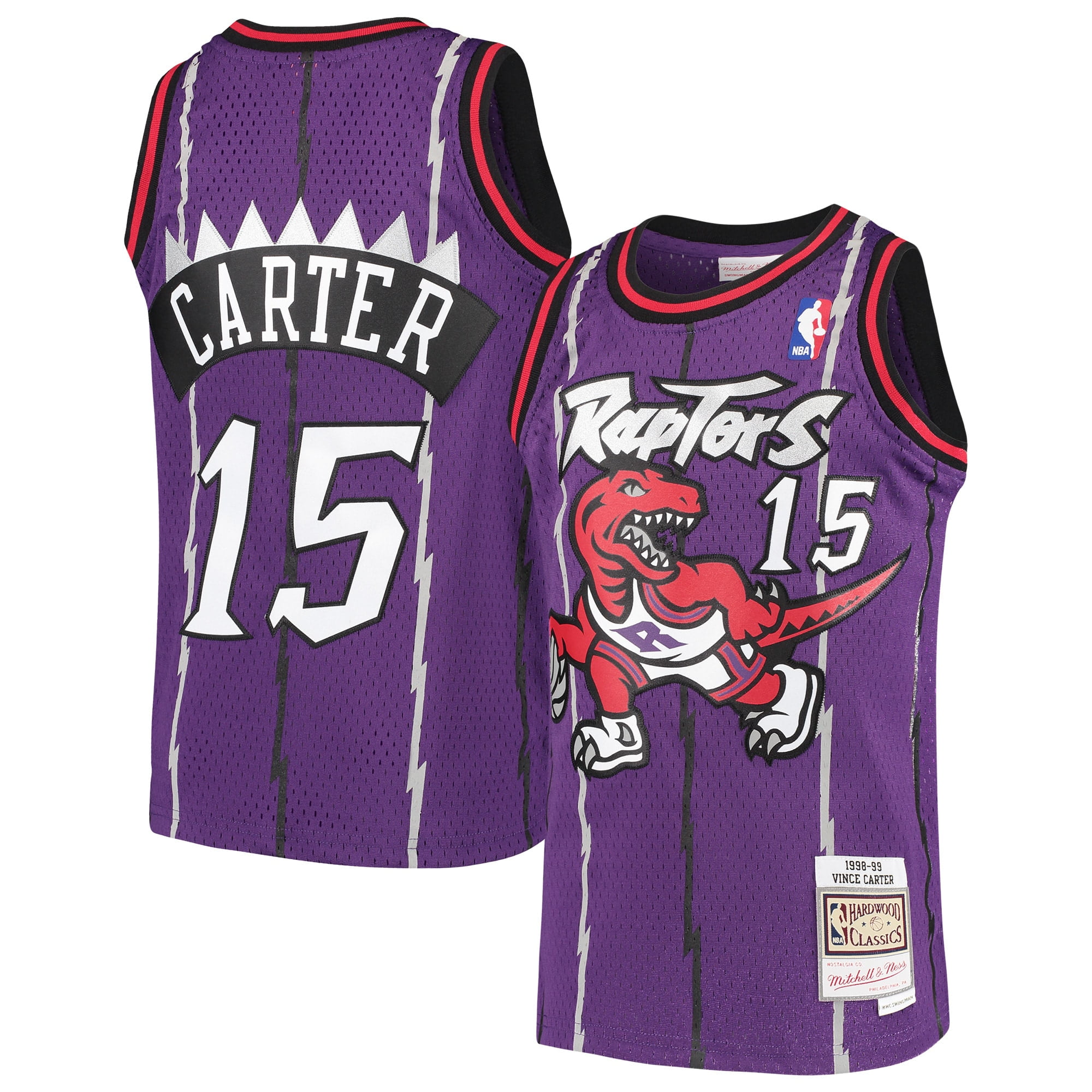 Youth Mitchell & Ness Vince Carter Purple Toronto Raptors 1998/99 ...