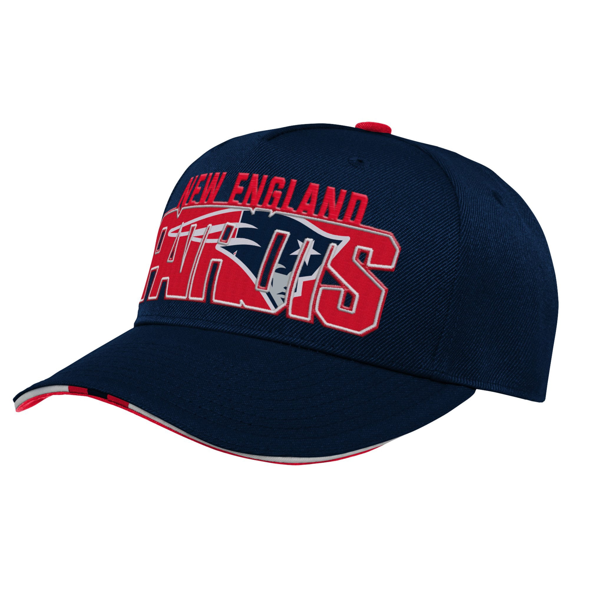 Youth Navy New England Patriots On Trend Precurved A-Frame Snapback Hat ...