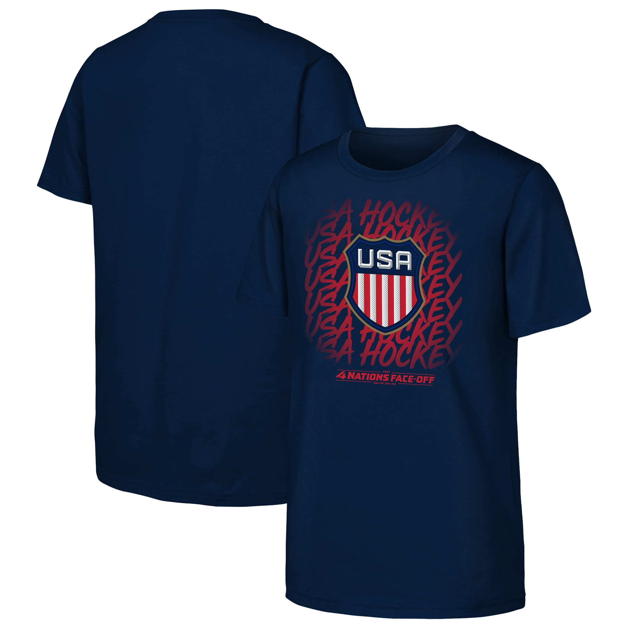 Youth Navy USA 2025 4 Nations Face-Off Game Time T-Shirt - Walmart.com