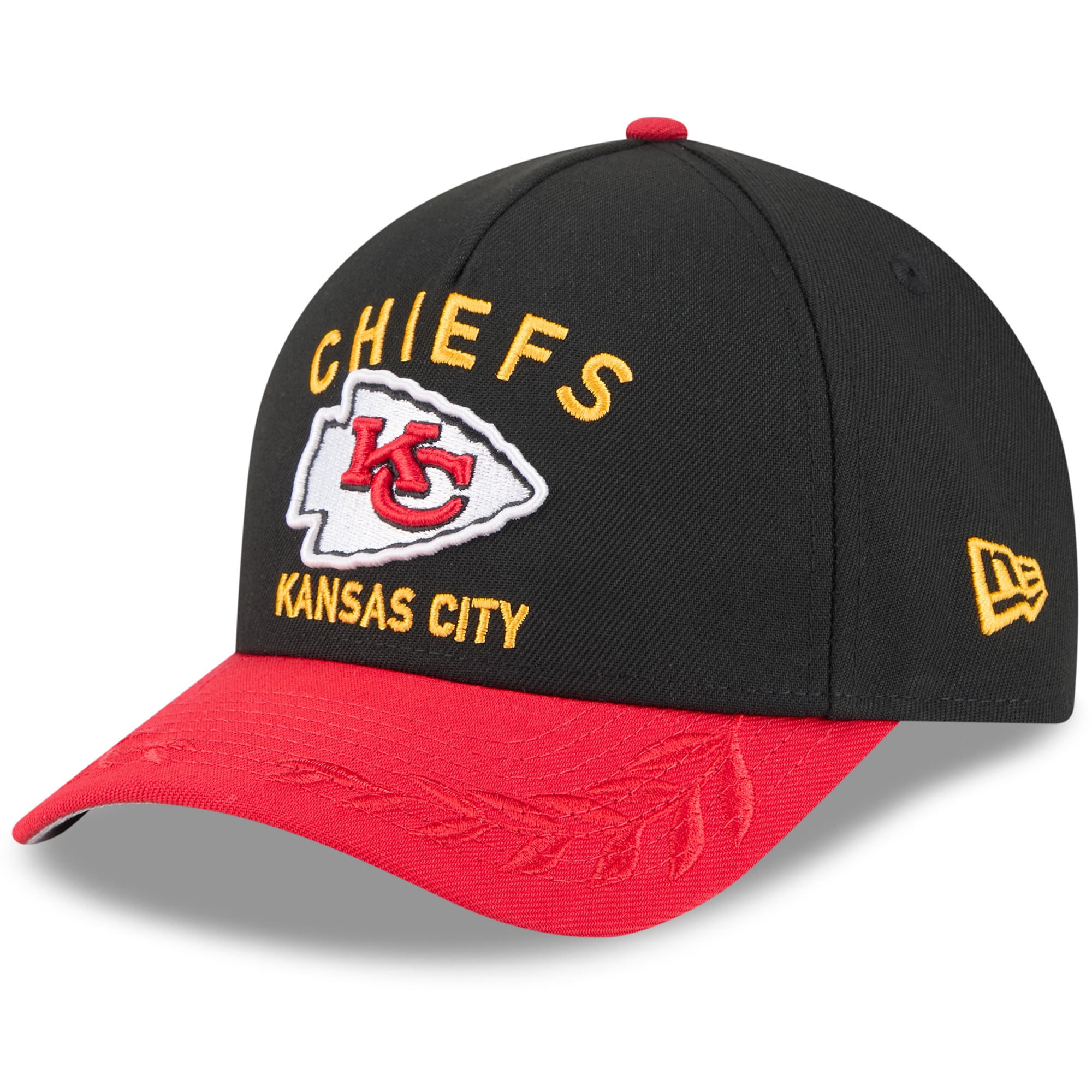 Youth New Era Black/Red Kansas City Chiefs 2025 NFL Draft 9FORTY A ...