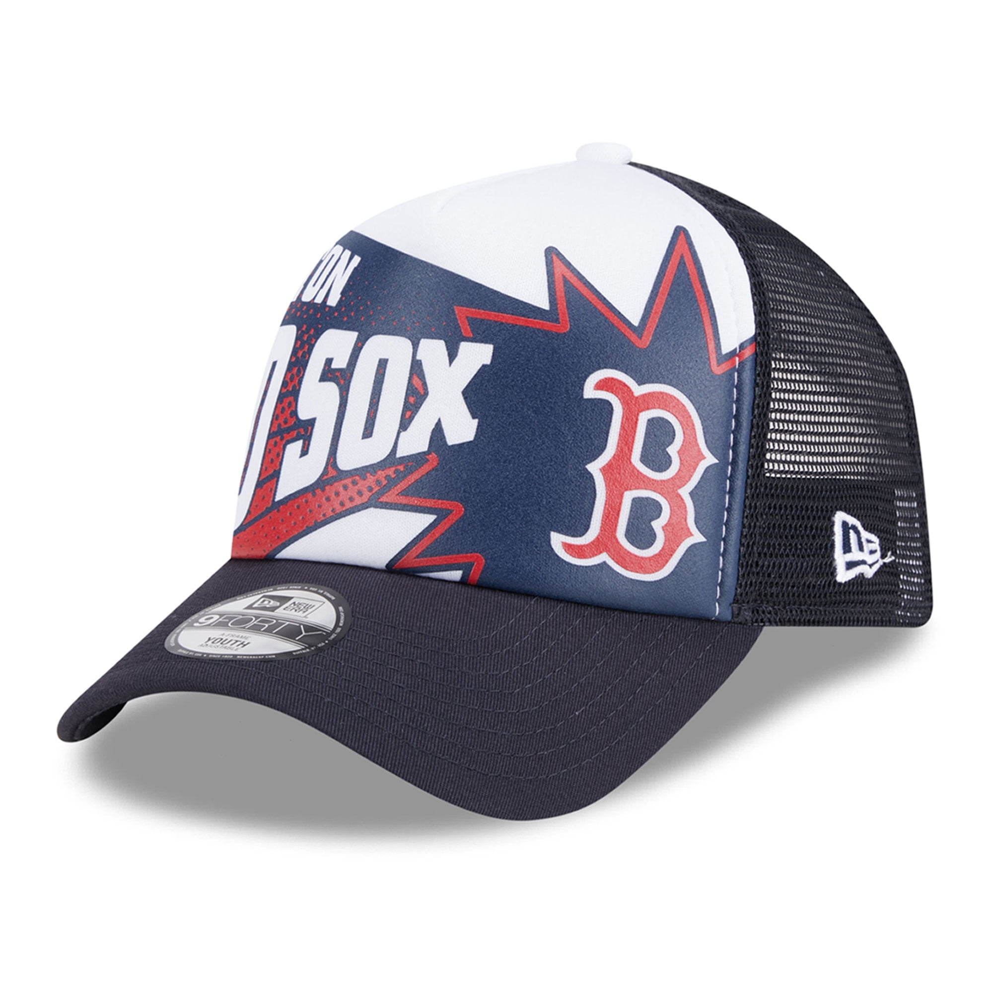 Youth New Era Navy Boston Red Sox Boom 9FORTY Adjustable Hat - Walmart.com