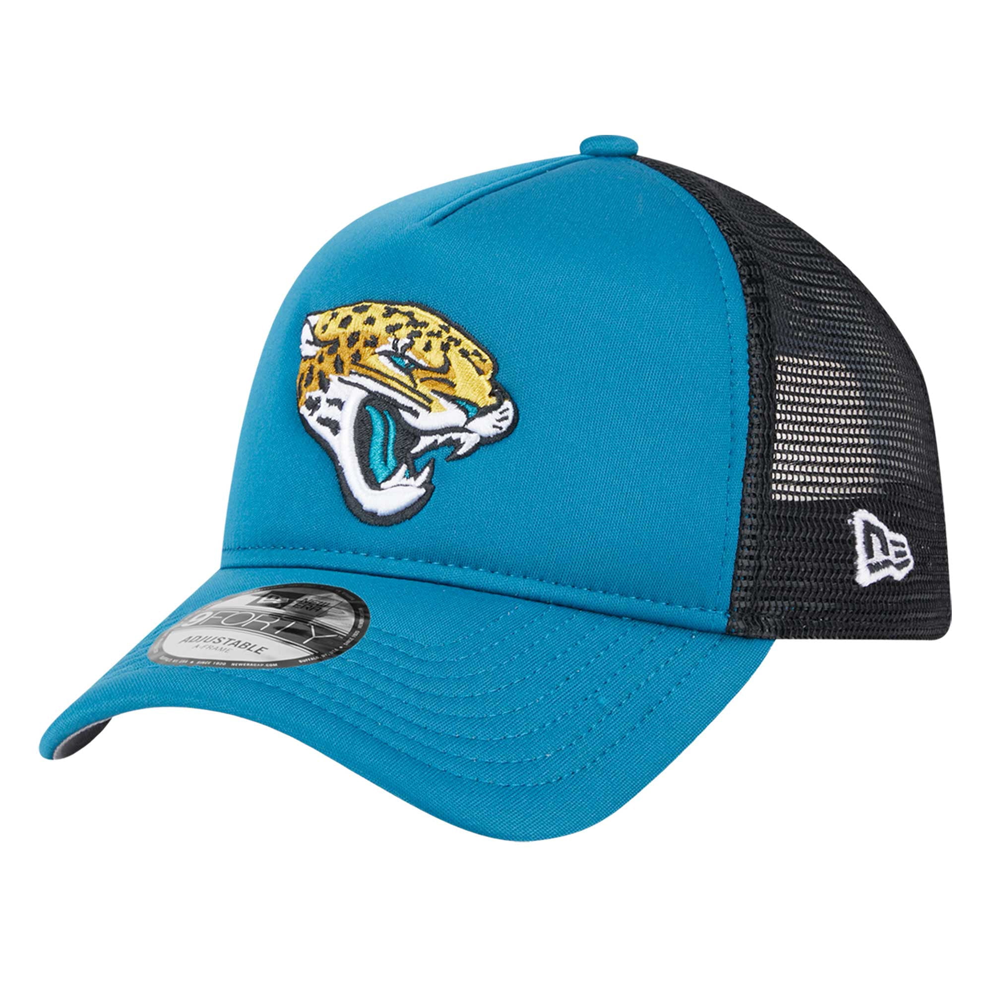 Youth New Era Teal Jacksonville Jaguars A-Frame 9FORTY Trucker ...