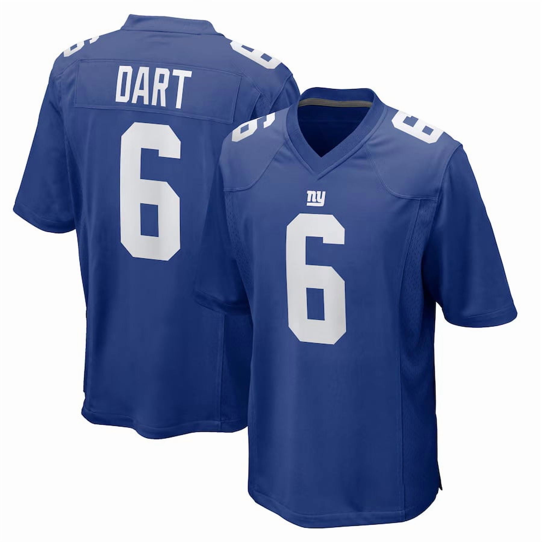Youth New York G Dart 6 Royal Sports Player Game Stitched Name Number T ...