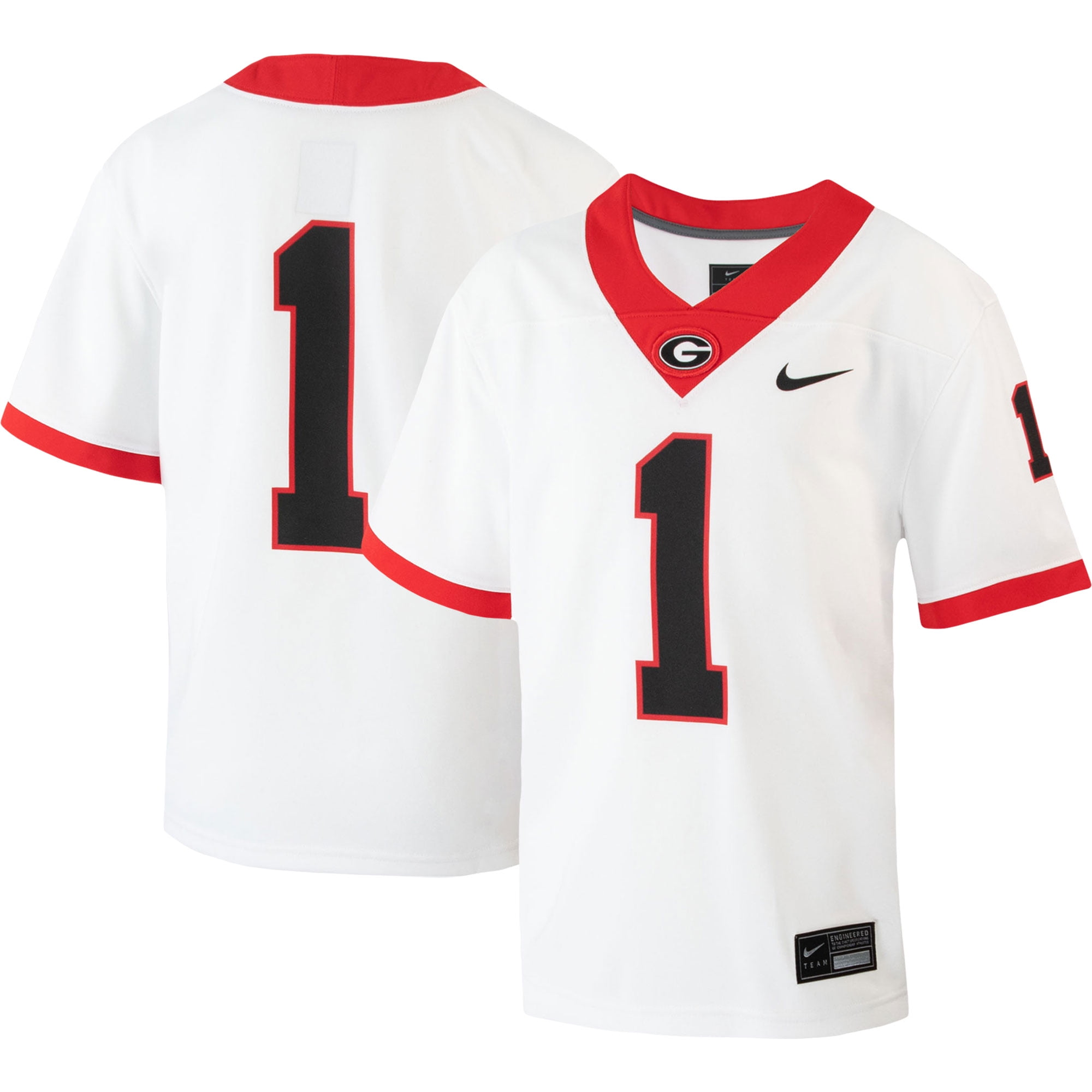 Youth Nike #1 White Georgia Bulldogs 1st Armored Division Old Ironsides ...