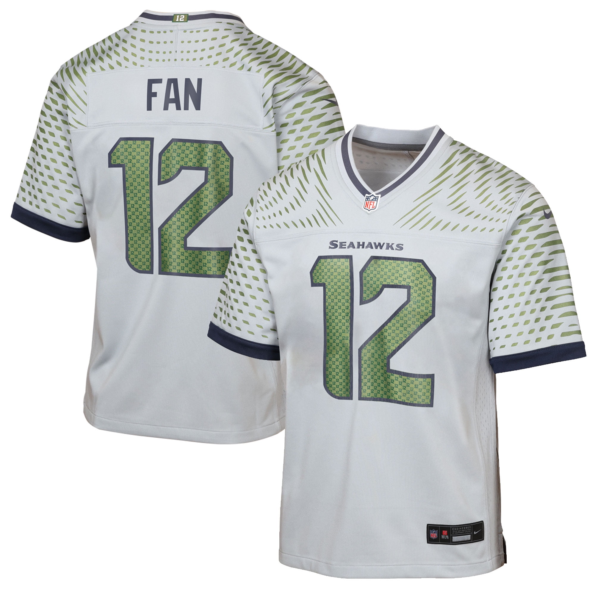 Youth Nike 12s Wolf Gray Seattle Seahawks 2025 Rivalries Collection ...