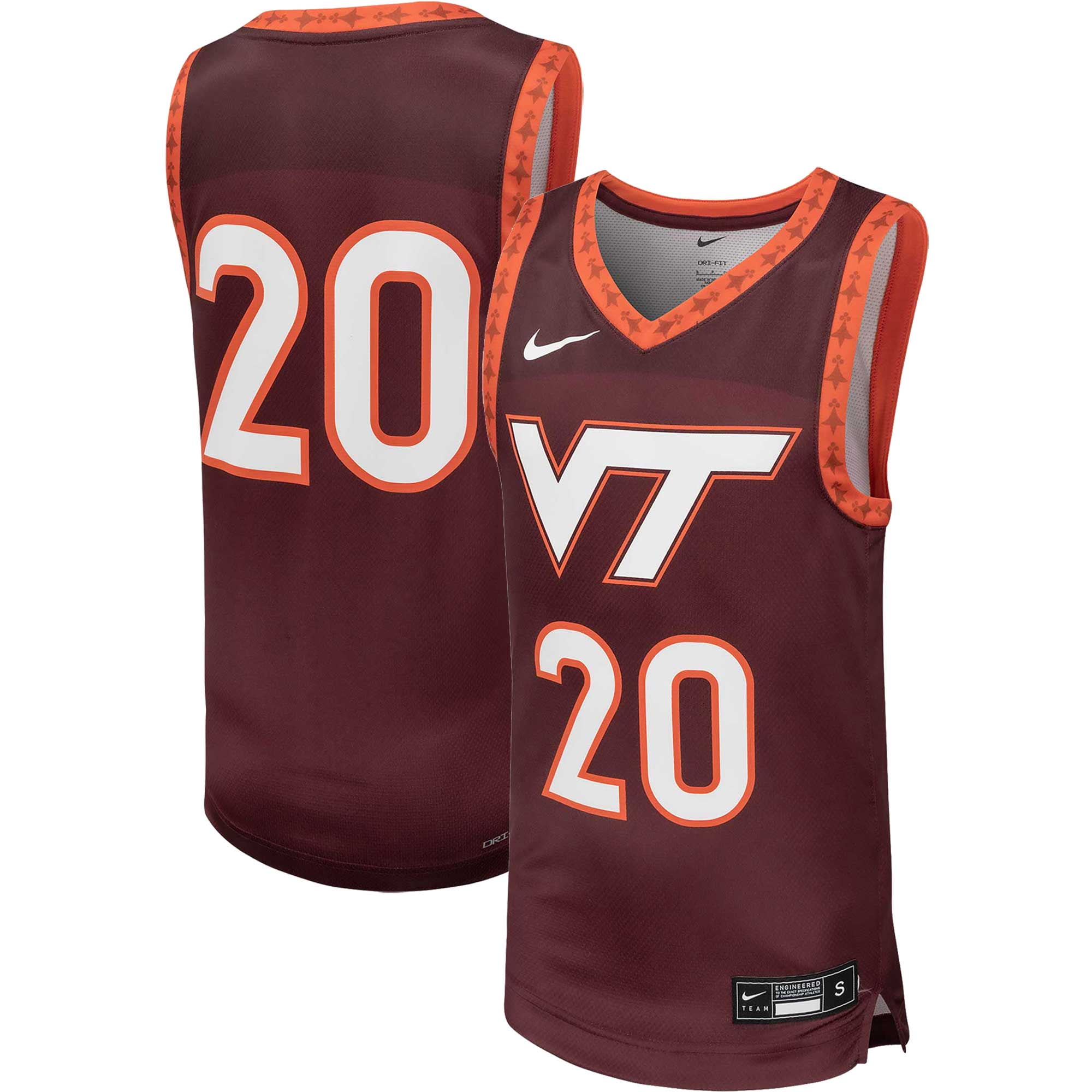 Youth Nike #20 Maroon Virginia Tech Hokies Team Replica Basketball ...