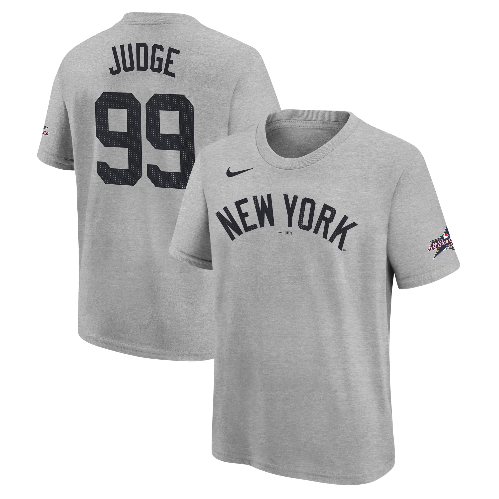 Youth Nike Aaron Judge Heather Gray New York Yankees 2025 MLB All-Star ...