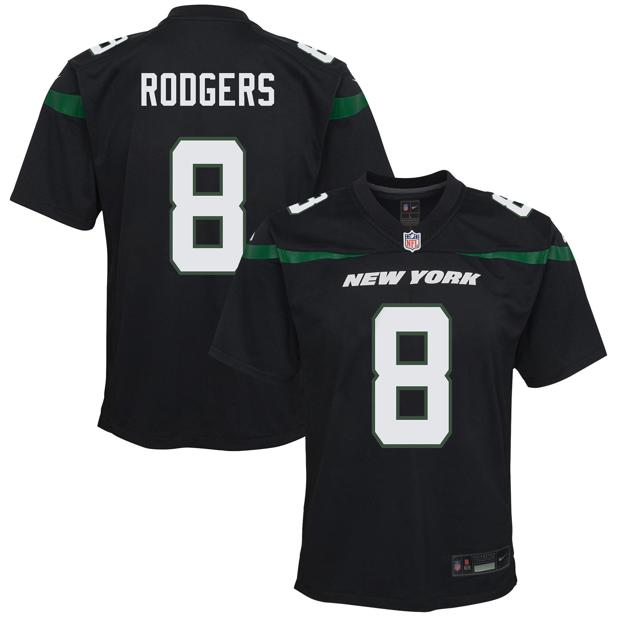 Youth Nike Aaron Rodgers Black New York Jets Game Jersey - Walmart.com