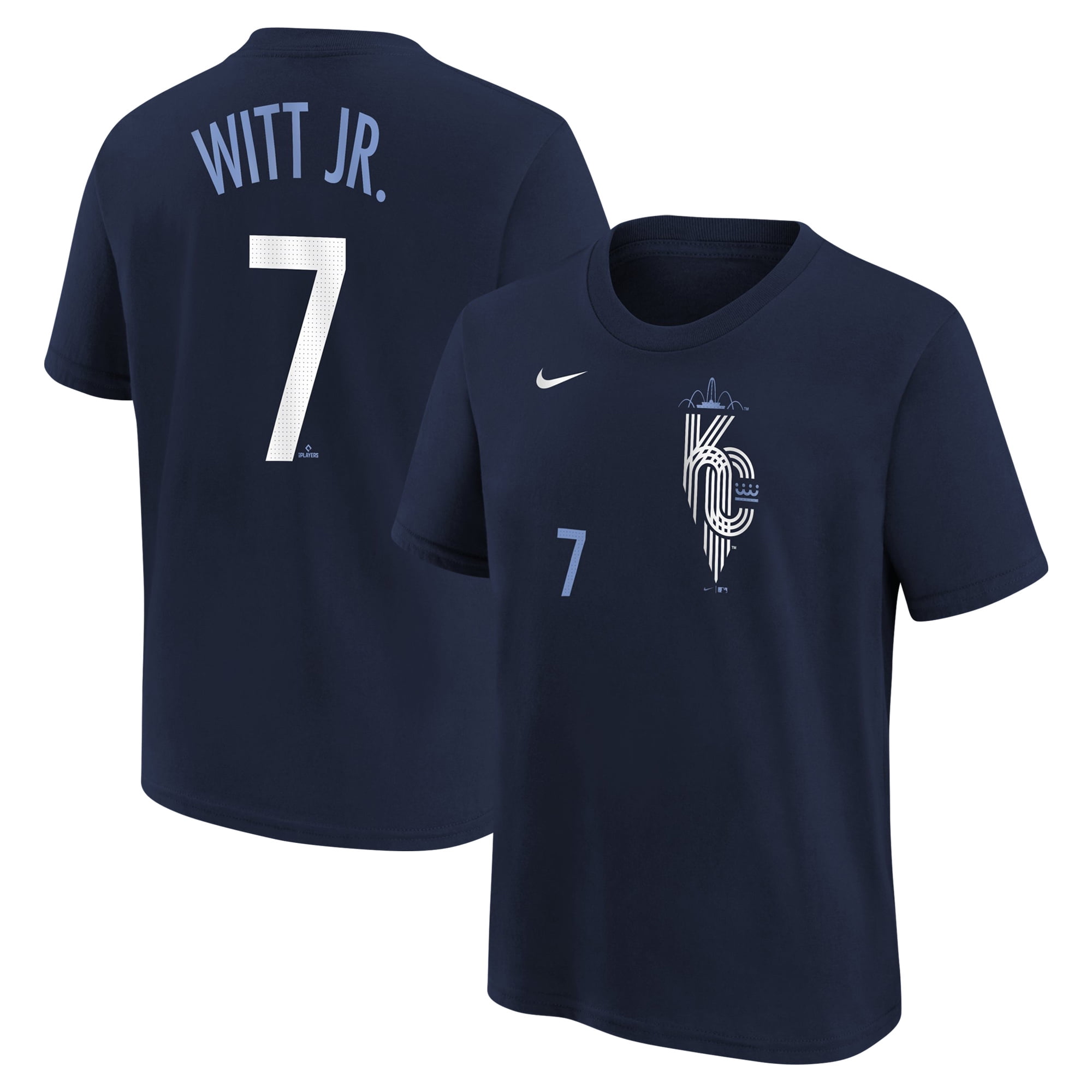 Youth Nike Bobby Witt Jr. Navy Kansas City Royals Fuse City Connect ...