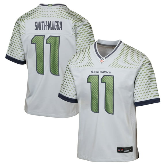 Youth Nike Jaxon Smith-Njigba Wolf Gray Seattle Seahawks 2025 Rivalries Collection Game Jersey ...