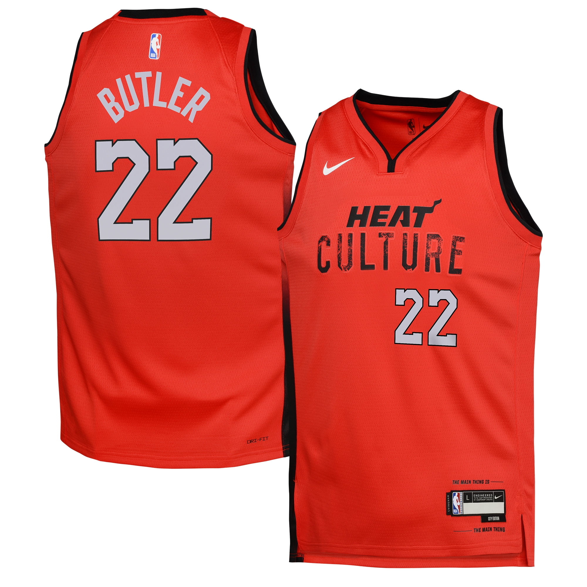 Youth Nike Jimmy Butler Red Miami Heat 2024/25 Swingman Player Jersey ...