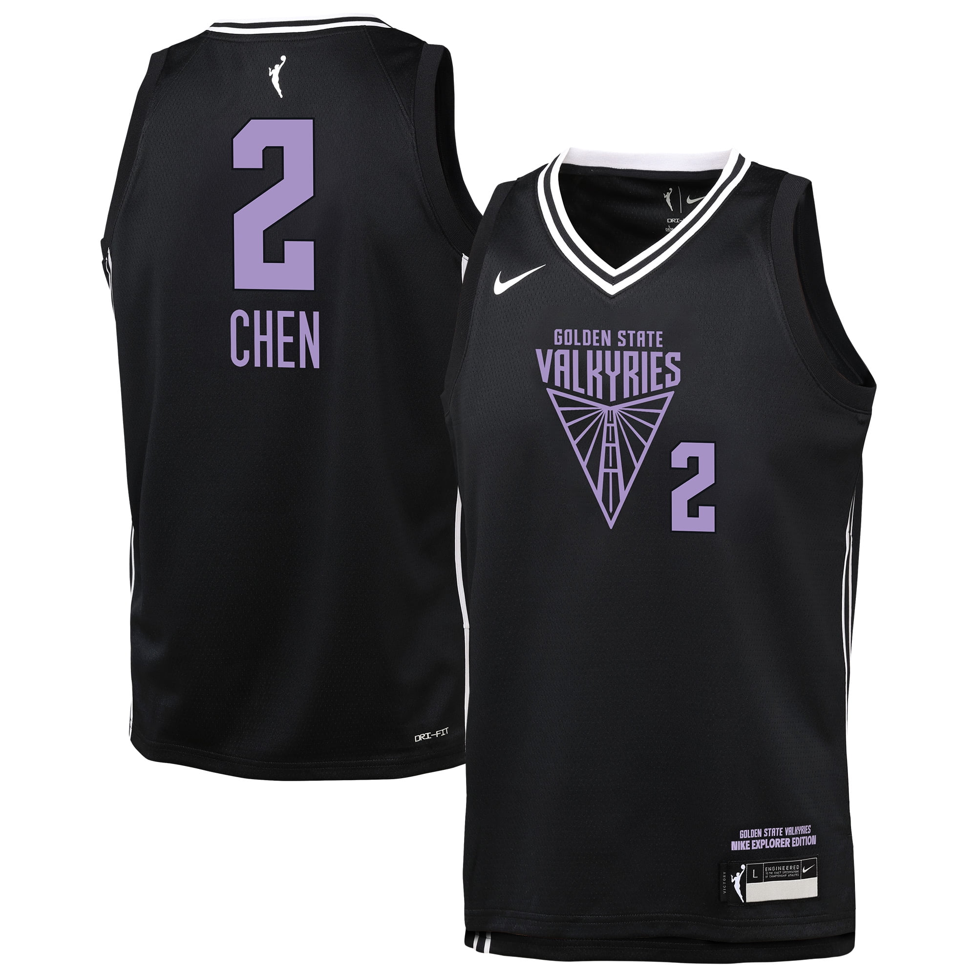 Youth-Nike Kaitlyn Chen Eclipse Black Golden State Valkyries Explorer Edition Victory Player ...