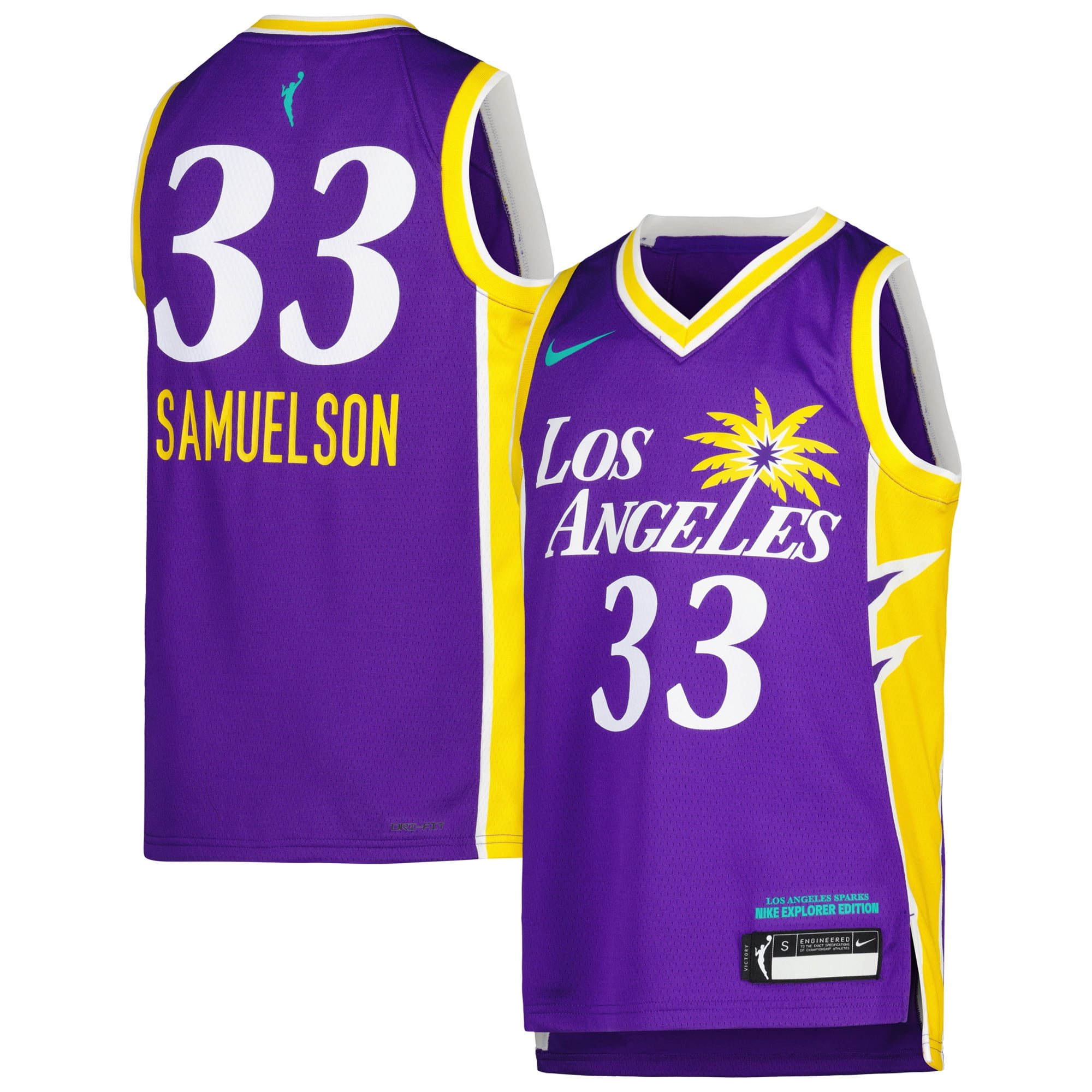 Youth Nike Katie Lou Samuelson Purple Los Angeles Sparks 2021 Explorer ...