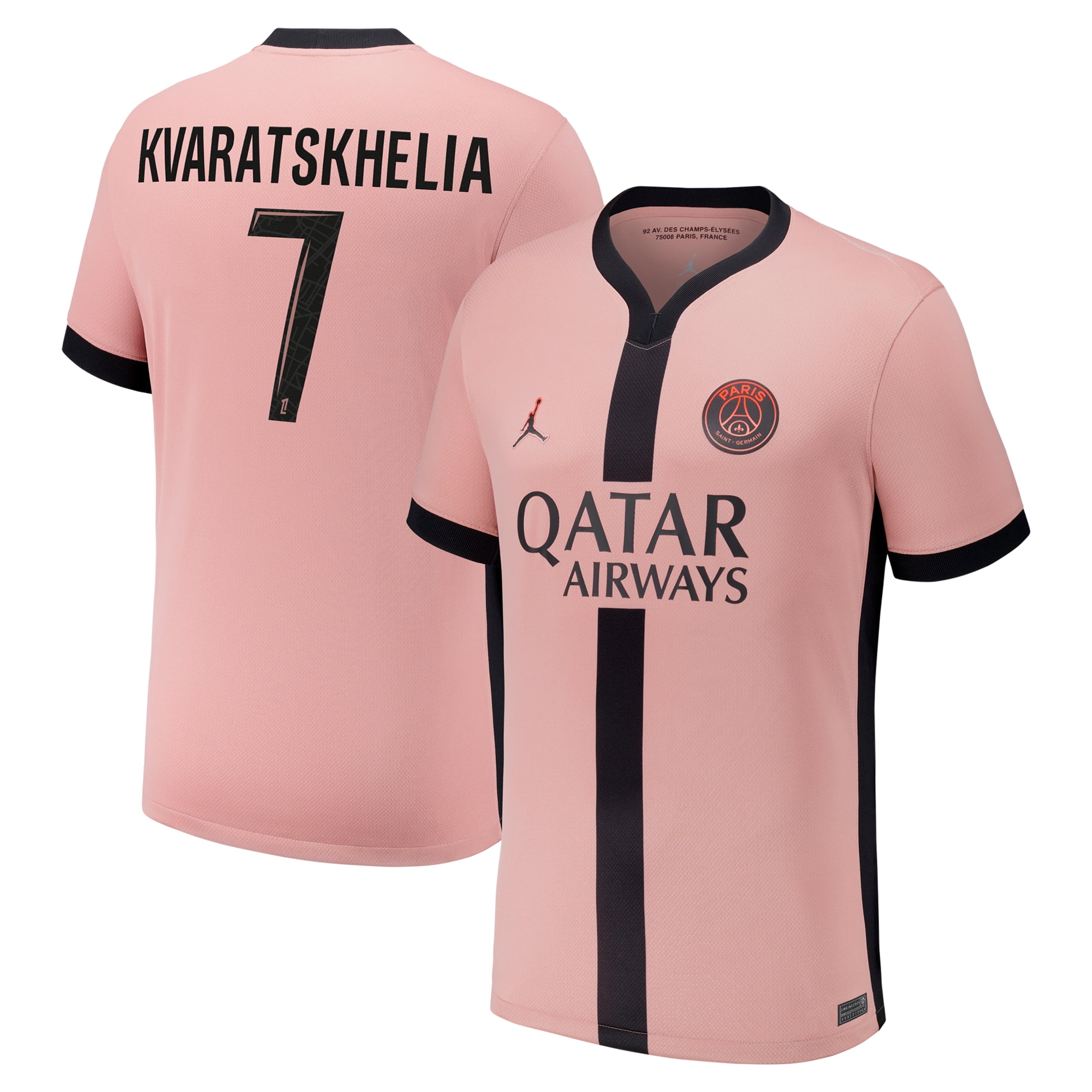 Youth Nike Khvicha Kvaratskhelia Pink Paris Saint-Germain 2024/25 Third ...