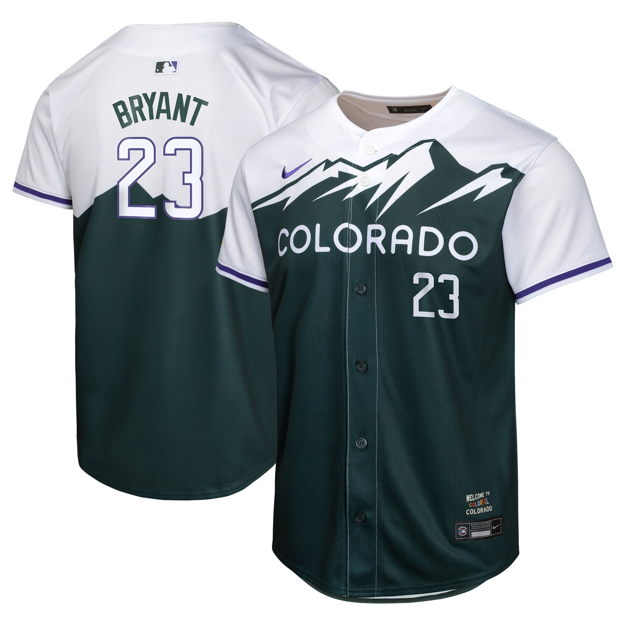 Youth Nike Kris Bryant Green Colorado Rockies City Connect Limited ...