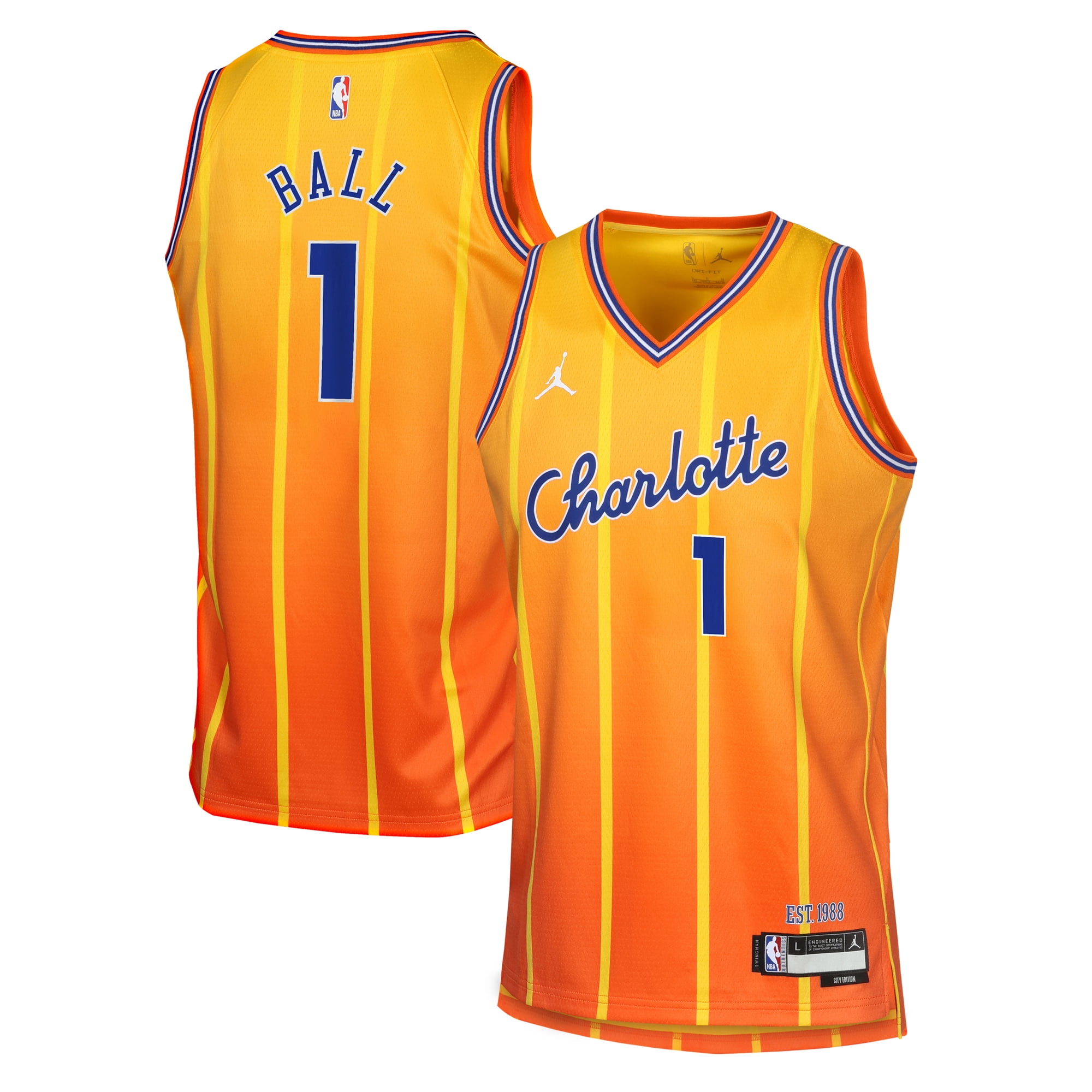 Youth Nike LaMelo Ball Orange Charlotte Hornets 2025/26 City Edition Swingman Jersey - Walmart.com