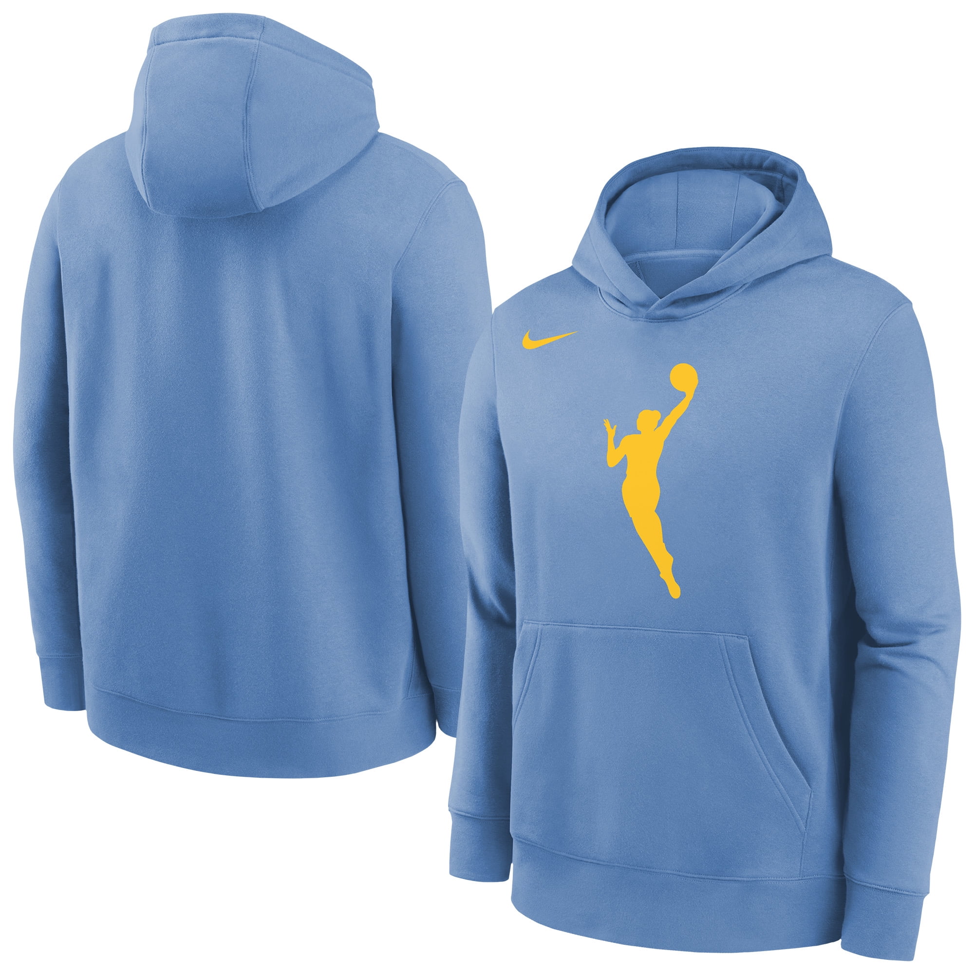 Youth Nike Light Blue WNBA Logo Essential Team Pullover Hoodie ...