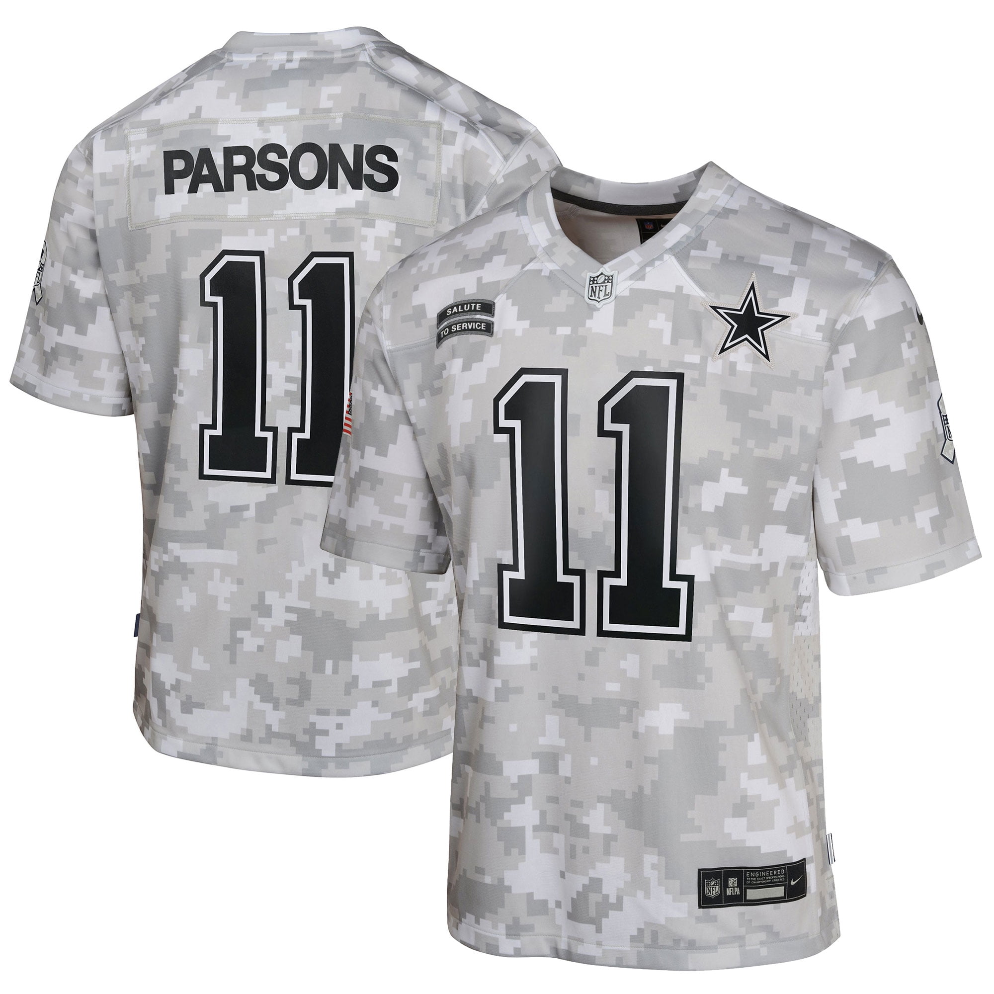 Youth Nike Micah Parsons Arctic Camo Dallas Cowboys 2024 Salute to ...