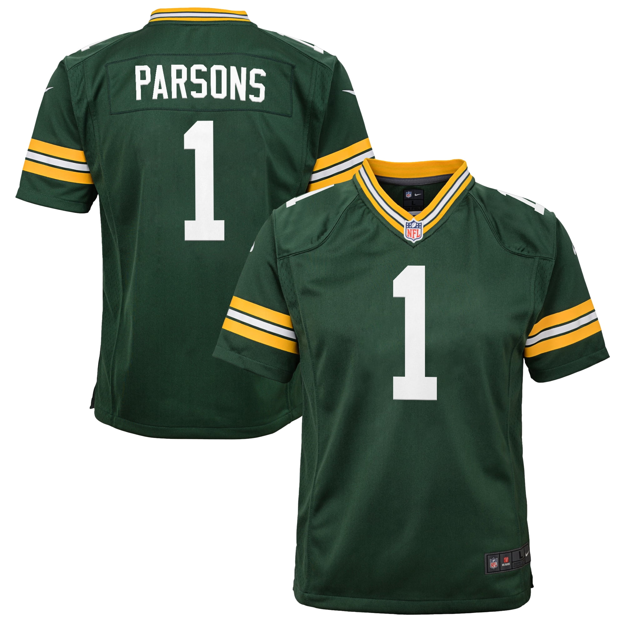 Youth Nike Micah Parsons Green Green Bay Packers Game Player Jersey ...