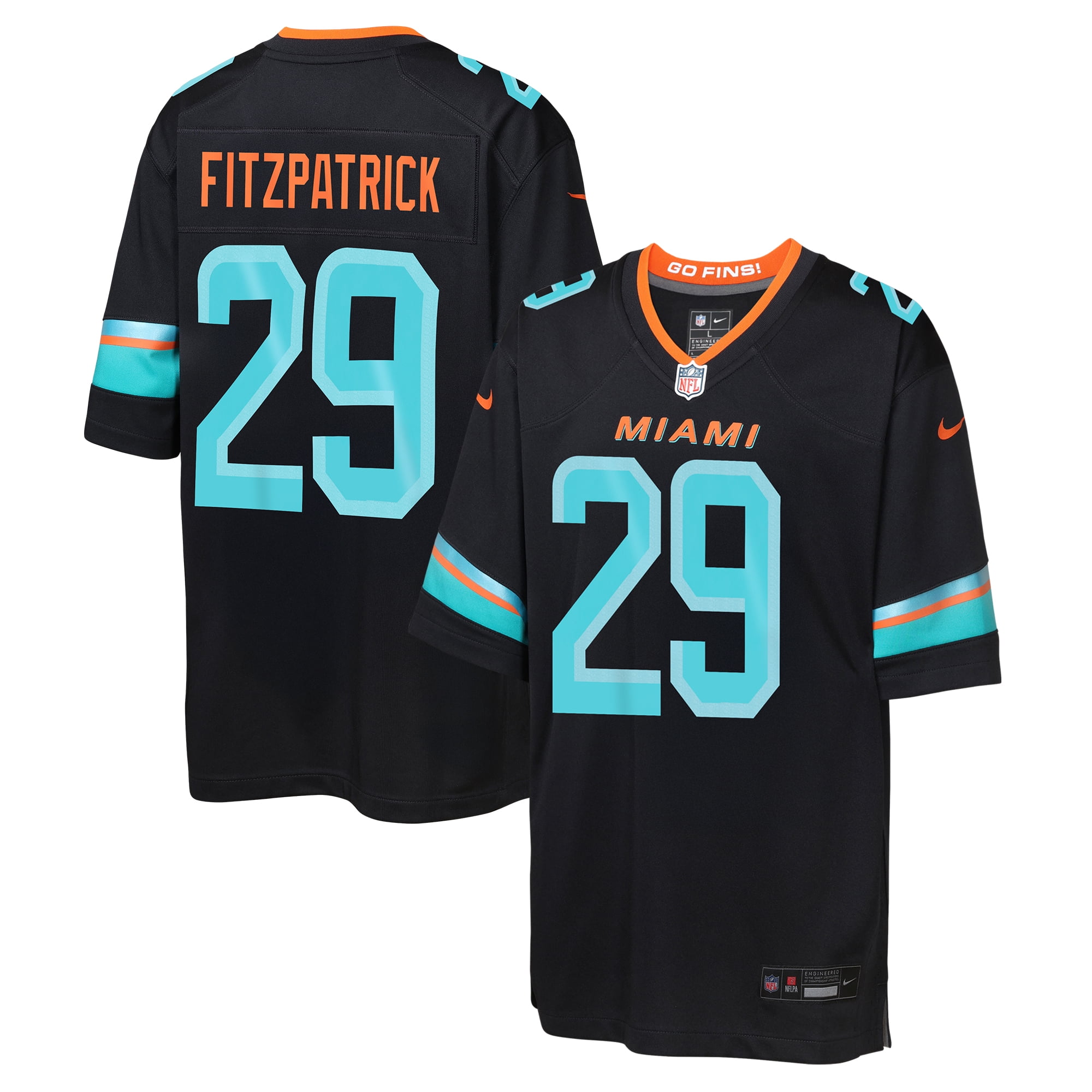 Youth Nike Minkah Fitzpatrick Pitch Blue Miami Dolphins 2025 Rivalries ...