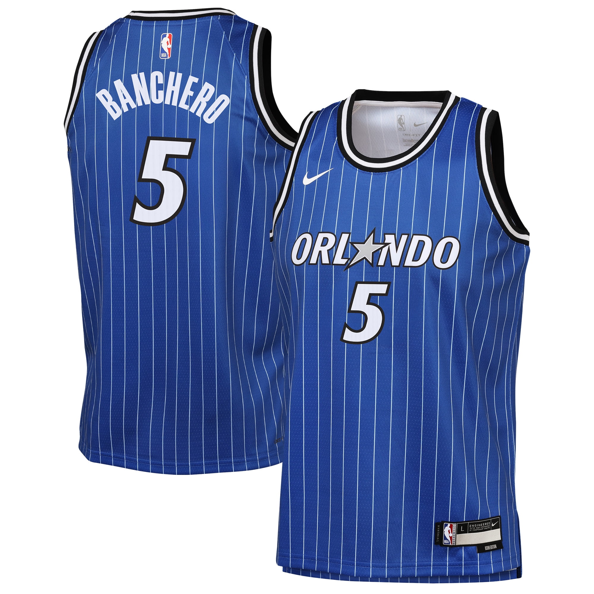 Youth Nike Paolo Banchero Blue Orlando Magic Icon Edition Swingman ...