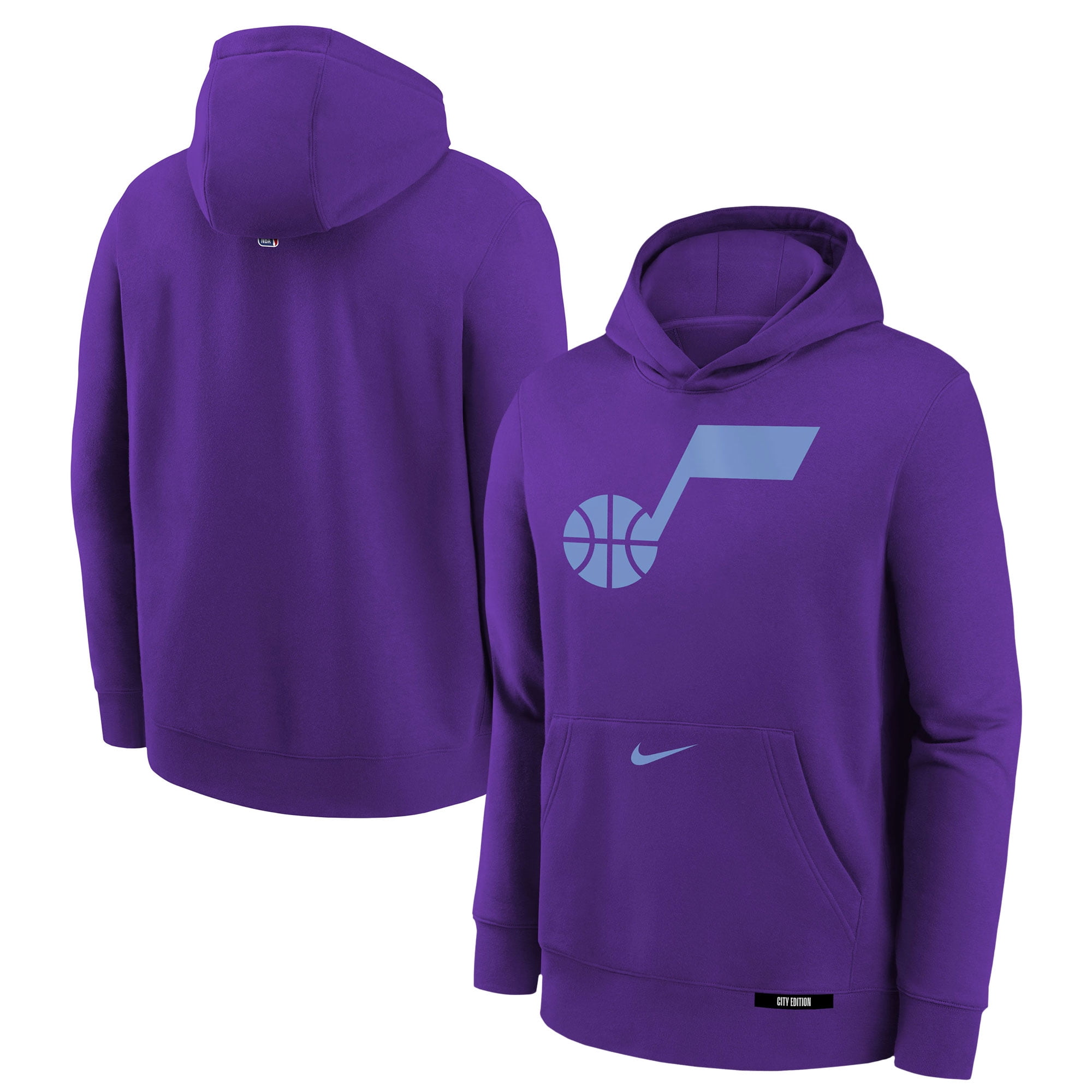 Youth Nike Purple Utah Jazz 2024/25 City Edition Club Fleece Pullover ...